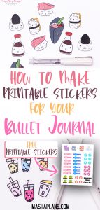 How To Make Printable Stickers For Your Bullet Journal, Planner And ...