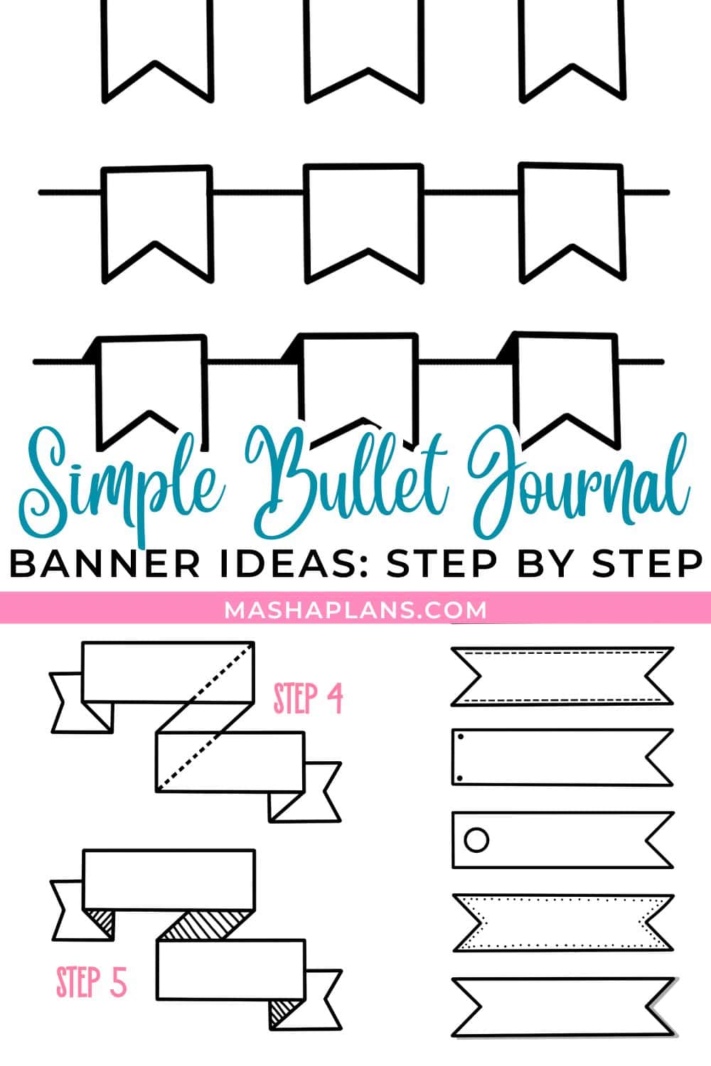 Easy Bullet Journal Banners