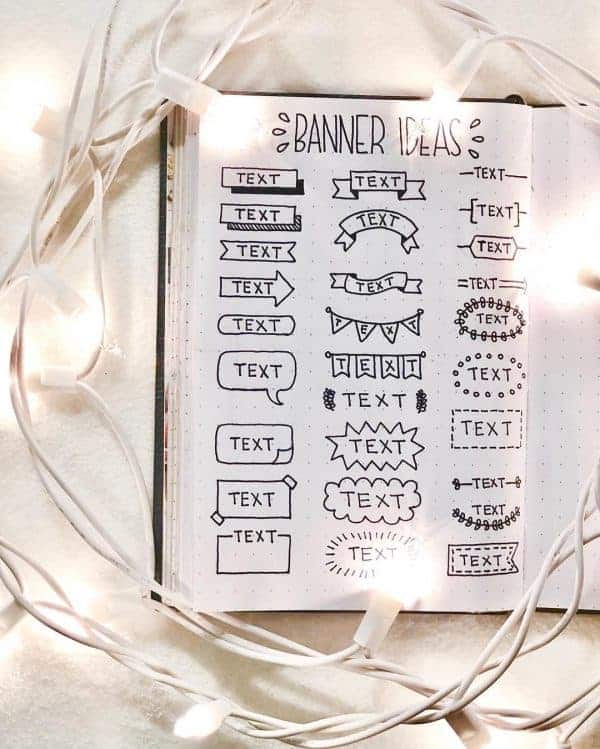 Creative Bullet Journal Banner Ideas
