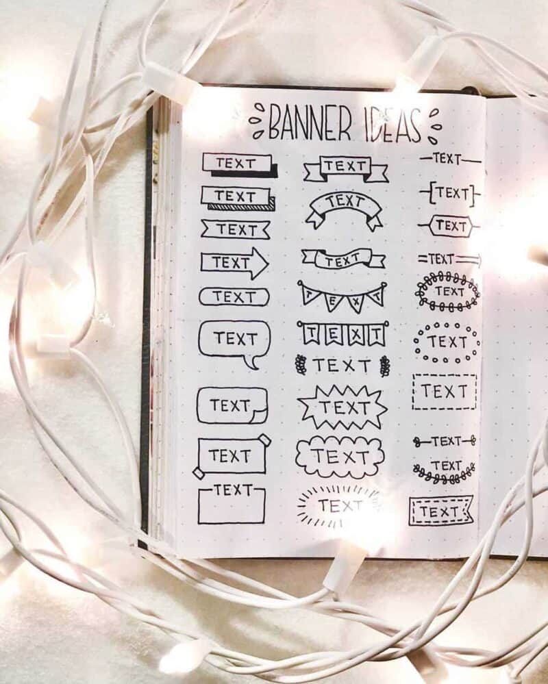 Easy & Creative Bullet Journal Banners | Masha Plans