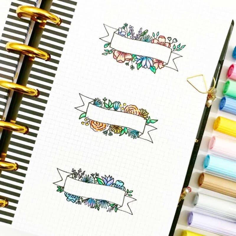 Creative Bullet Journal Banner Ideas
