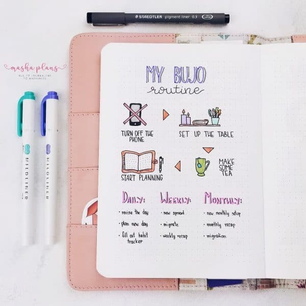Creating Routines In Your Bullet Journal For Success And Structure ...
