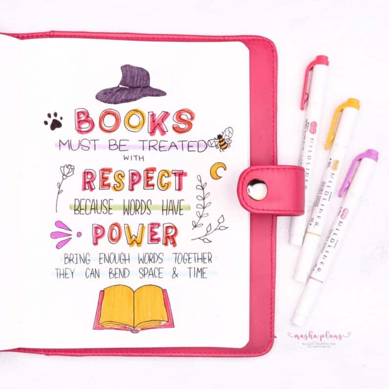 37 Brilliant Book Bullet Journal Theme Ideas And Inspirations | Masha Plans