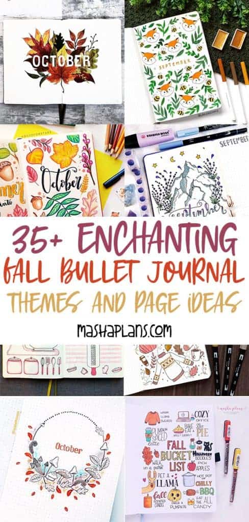 35+ Enchanting Fall Bullet Journal Themes and Page Ideas | Masha Plans