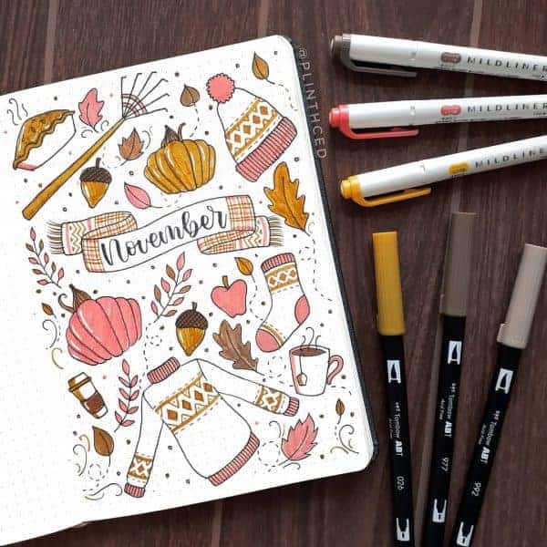 35+ Enchanting Fall Bullet Journal Themes and Page Ideas | Masha Plans