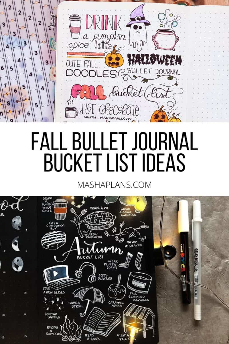21 Fall Bucket List Ideas and Bullet Journal Inspirations