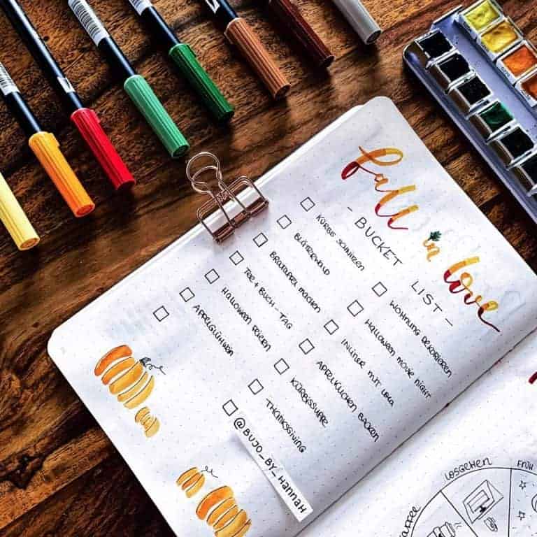 31 Fall Bucket List ideas and Bullet Journal Inspirations | Masha Plans