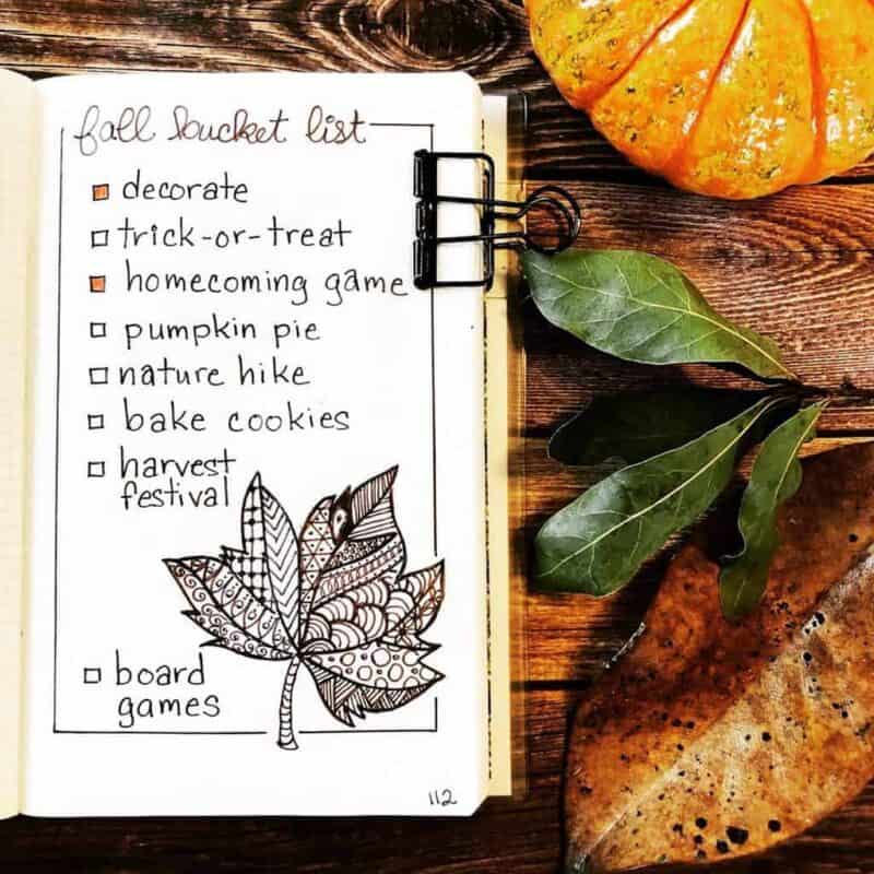 31 Fall Bucket List ideas and Bullet Journal Inspirations | Masha Plans