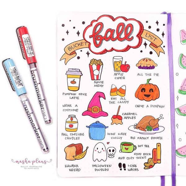 31 Fall Bucket List Ideas and Bullet Journal Inspirations | Masha Plans