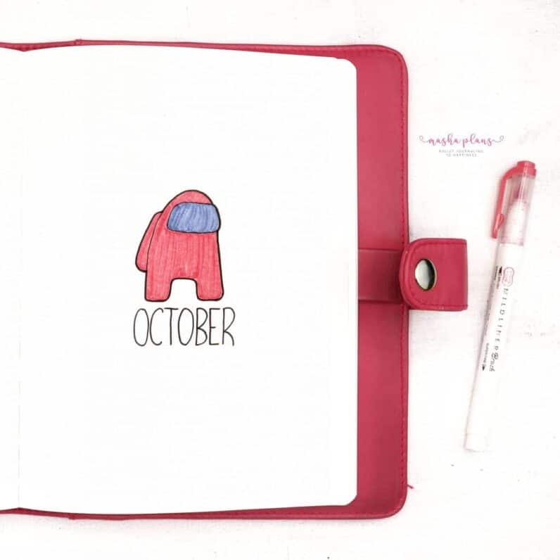 Among Us Themed Bullet Journal Inspirations | Masha Plans