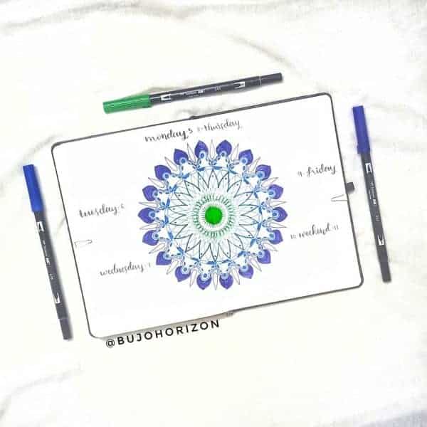 15 Bullet Journal Circle Weekly Spread Ideas