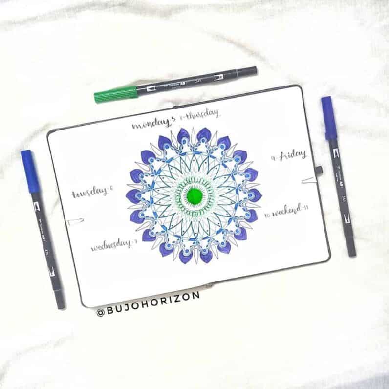 15 Bullet Journal Circle Weekly Spread Ideas