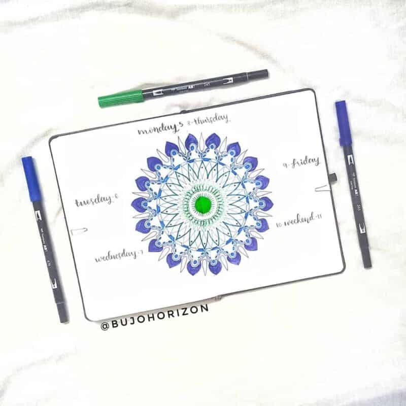 15 Bullet Journal Circle Weekly Spread Ideas