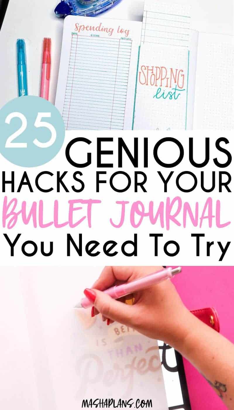 25 Bullet Journal Hacks To Try Right Away - Masha Plans