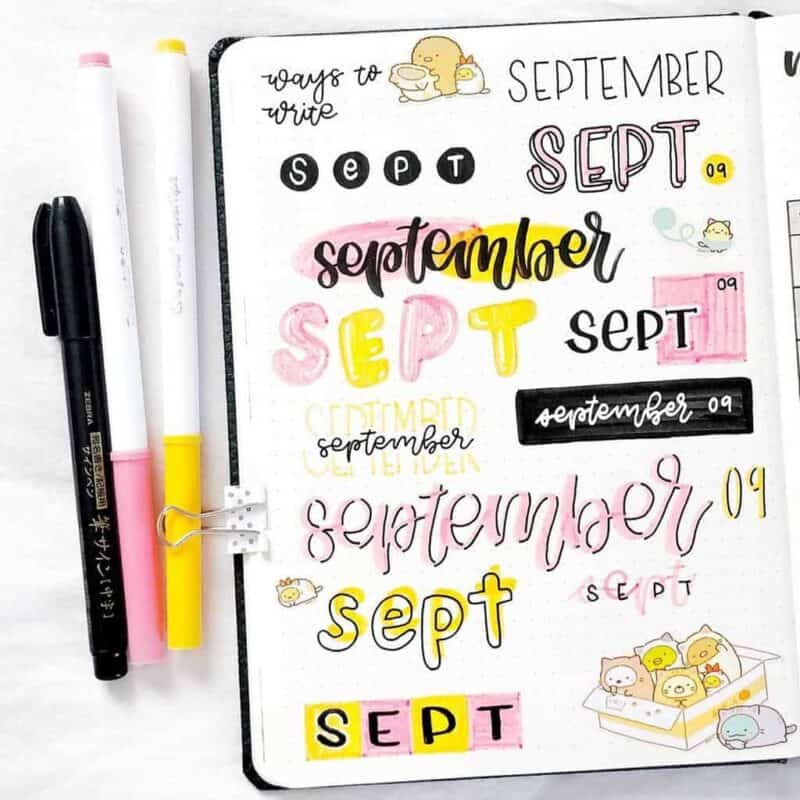 Cute Title Ideas For Notes And Bullet Journal