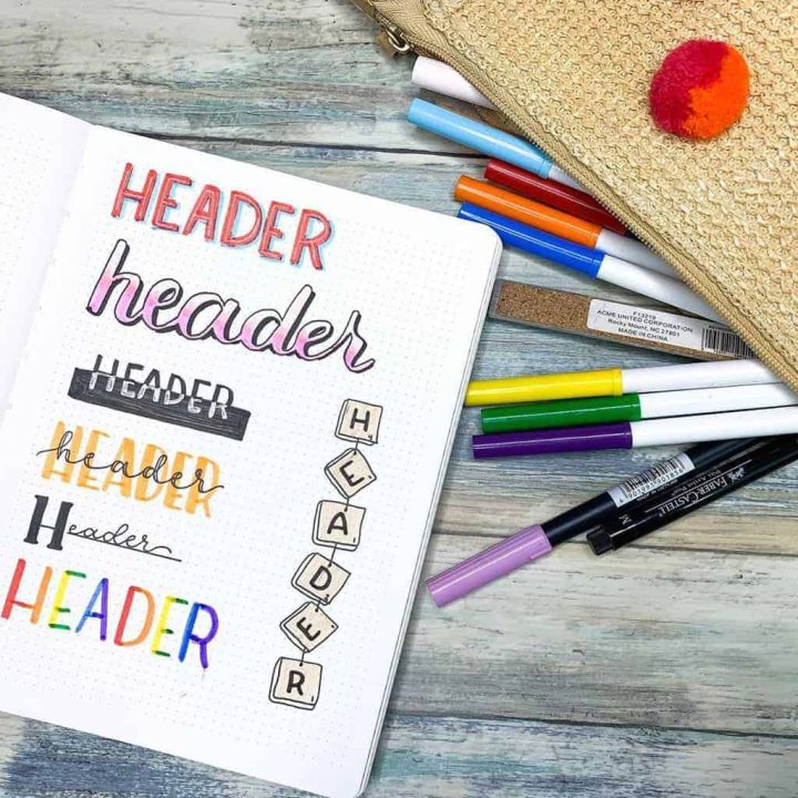 50+ Beautiful Header Ideas For Your Bullet Journal