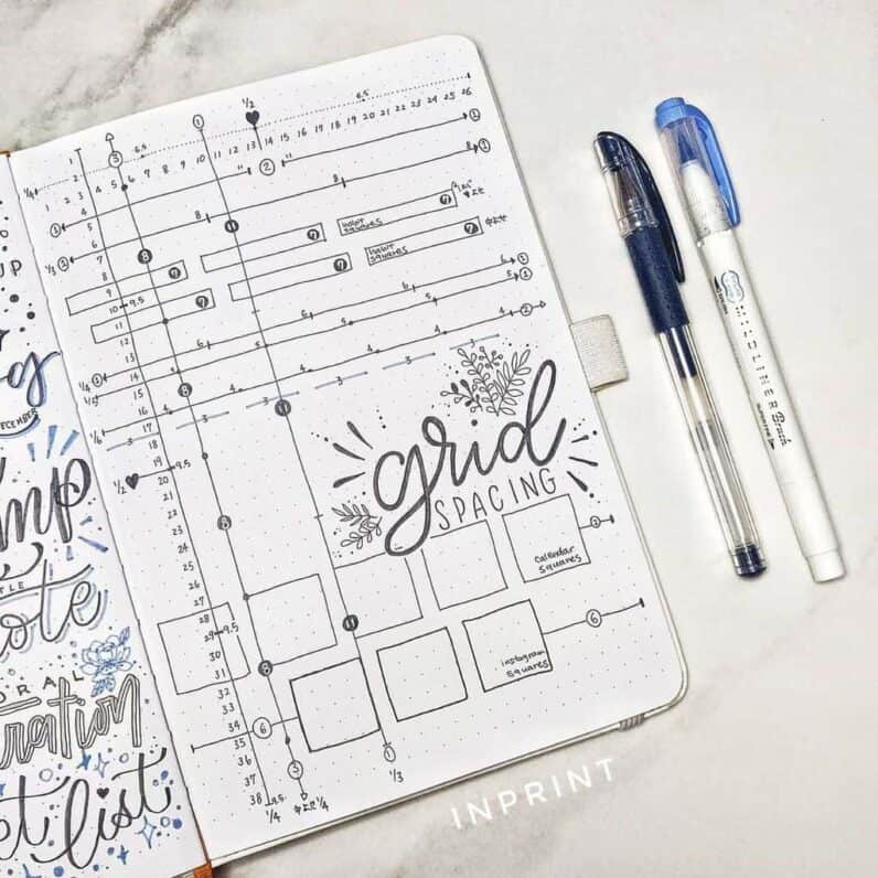 Bullet Journal Grid Spacing Guide: All You Need To Know | Masha Plans