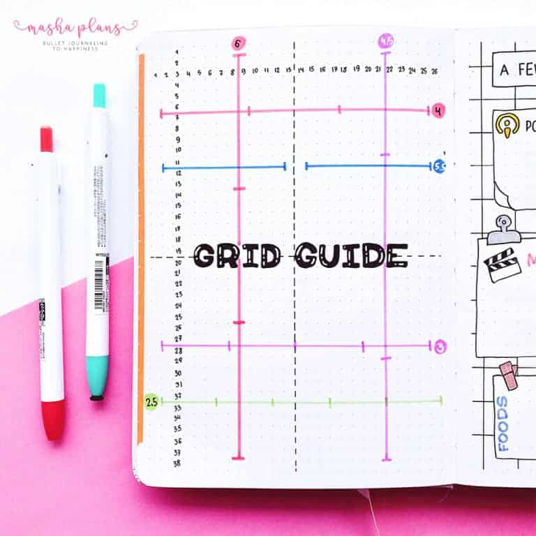 Bullet Journal Grid Spacing Guide: All You Need To Know | Masha Plans