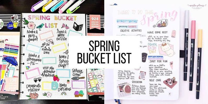 25 Inspiring Spring Bucket List Ideas And Bullet Journal Pages | Masha ...