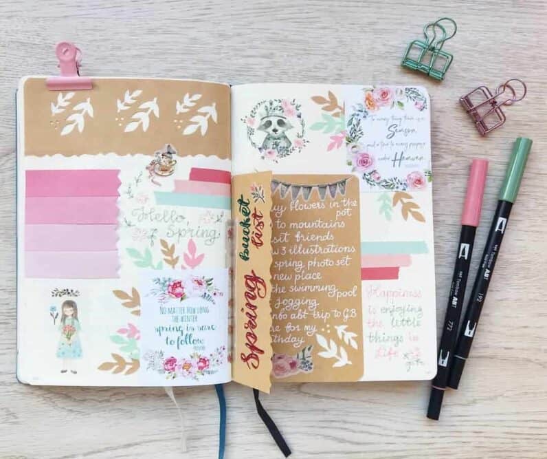 25 Inspiring Spring Bucket List Ideas And Bullet Journal Pages | Masha ...