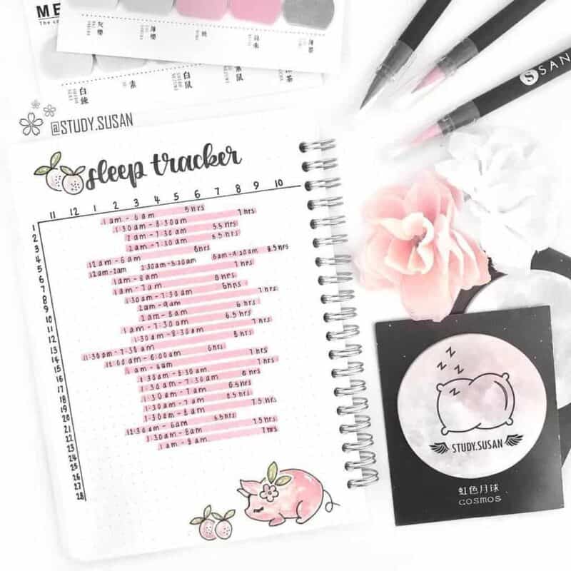 21 Adorable Bullet Journal Sleep Trackers For Better Sleep Habits ...