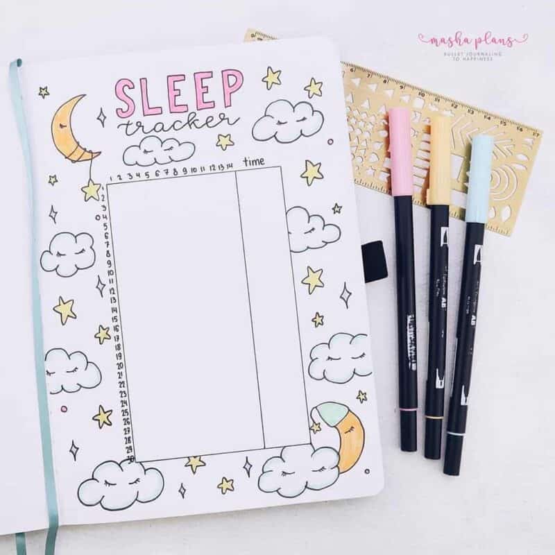 21 Adorable Bullet Journal Sleep Trackers For Better Sleep Habits 21-adorable-bullet-journal-sleep-trackers-for-better-sleep-habits