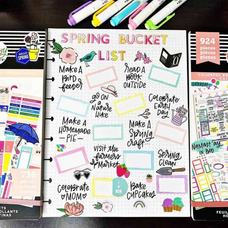 25 Inspiring Spring Bucket List Ideas And Bullet Journal Pages | Masha ...