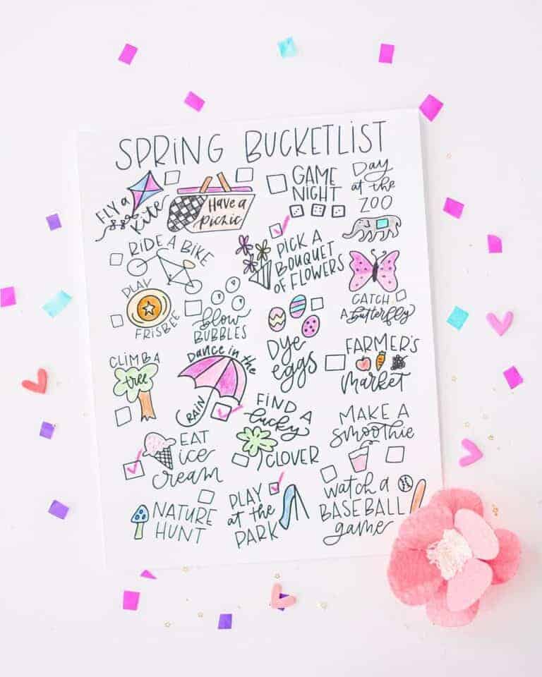 25 Inspiring Spring Bucket List Ideas And Bullet Journal Pages | Masha ...