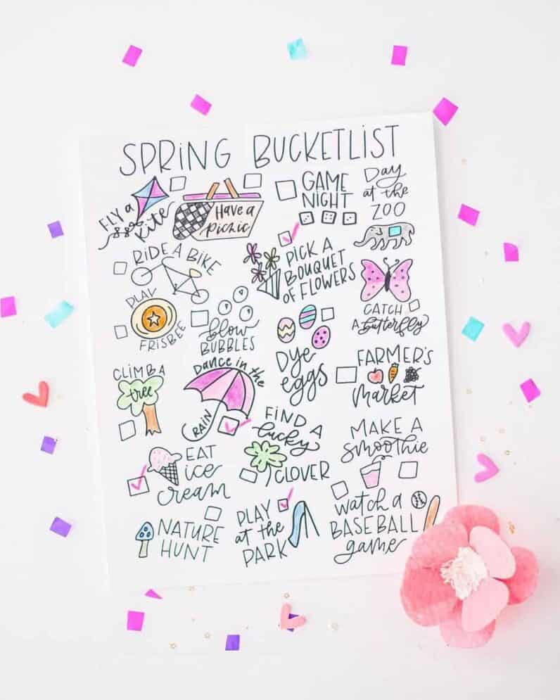 25 Inspiring Spring Bucket List Ideas And Bullet Journal Pages | Masha ...