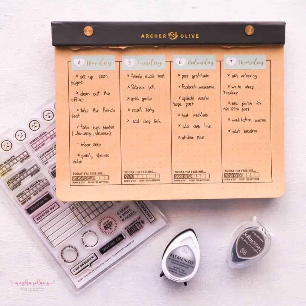How To Use Bullet Journal Stamps | Masha Plans
