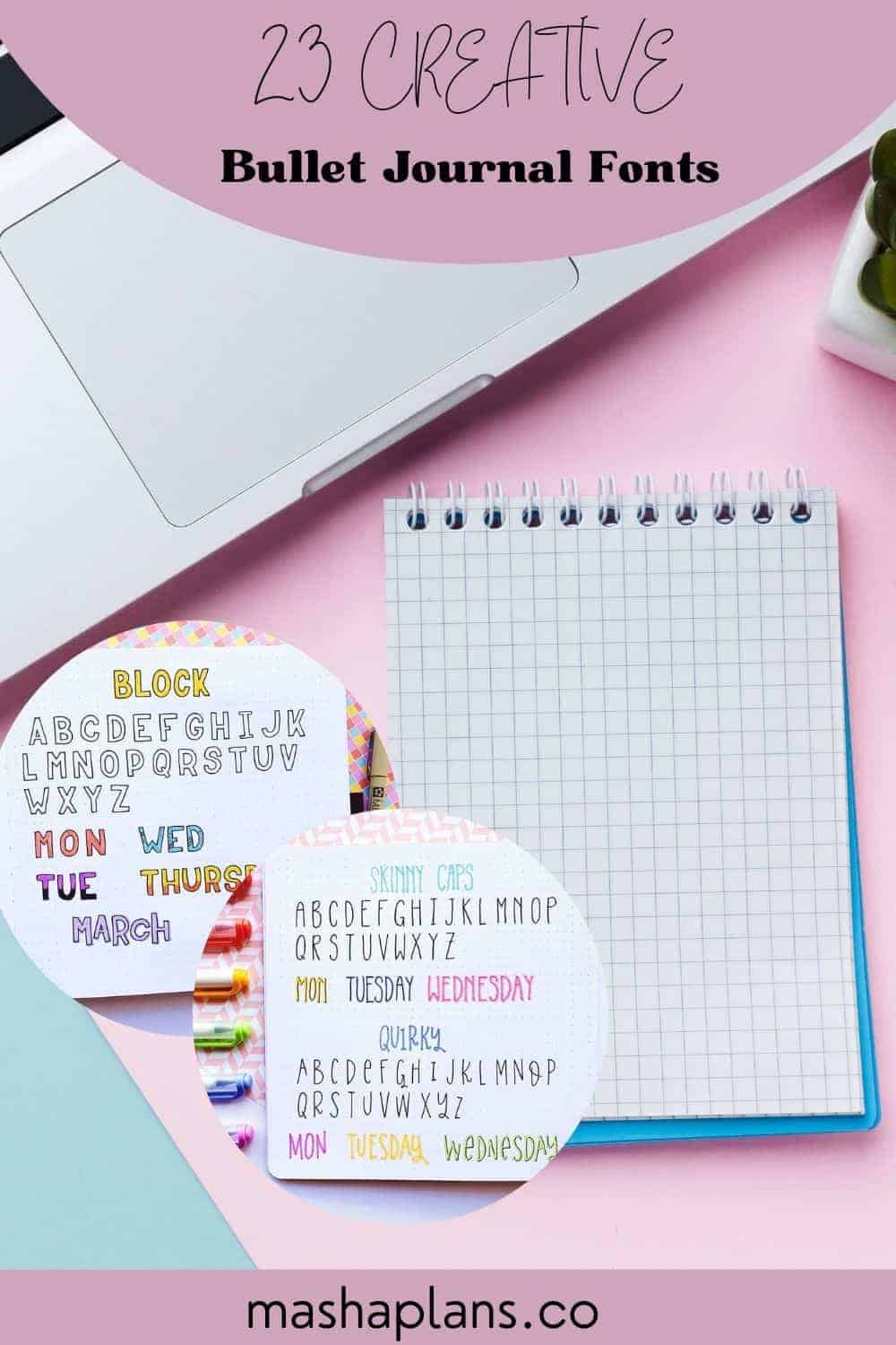 23 Bullet Journal Fonts You Need To Try Today | Masha Plans