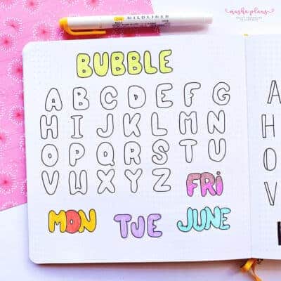 23 Bullet Journal Fonts You Need To Try Today | Masha Plans