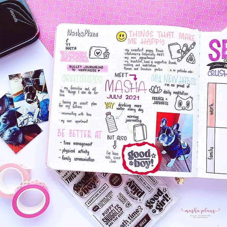 About Me Page In Your Bullet Journal And Why You Need One | Masha Plans