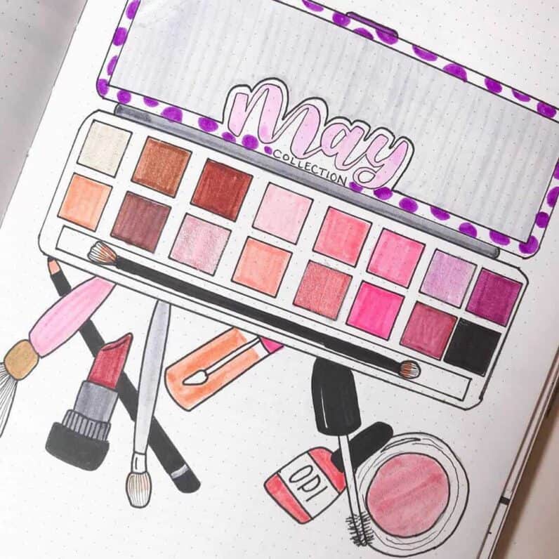 Makeup Bullet Journal Theme Inspirations | Masha Plans