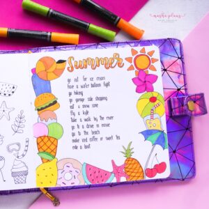 Fantastic Summer Bullet Journal Page Ideas | Masha Plans
