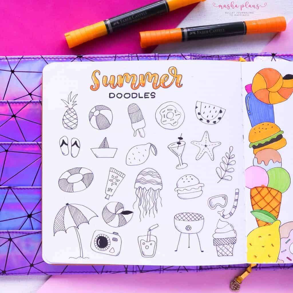 Fantastic Summer Bullet Journal Page Ideas | Masha Plans