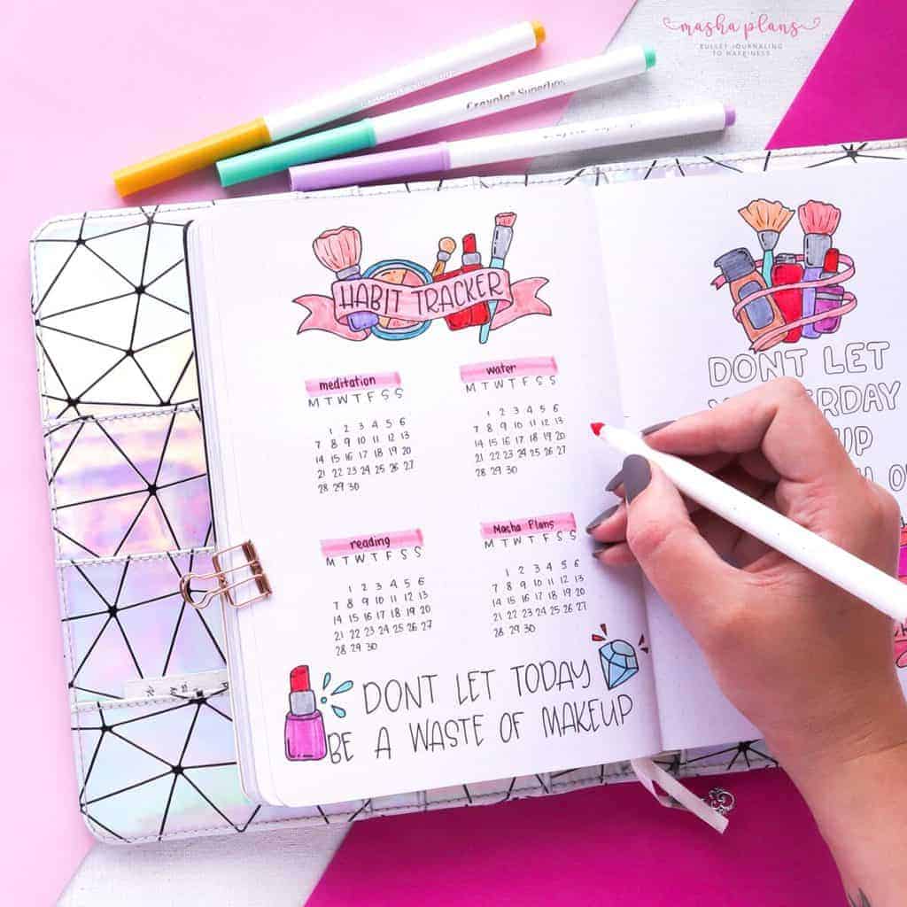 How To Use A Bullet Journal Habit Tracker | Masha Plans