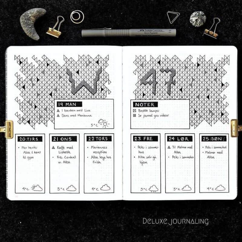 13 Simple Patterns For Your Geometric Bullet Journal Pages | Masha Plans