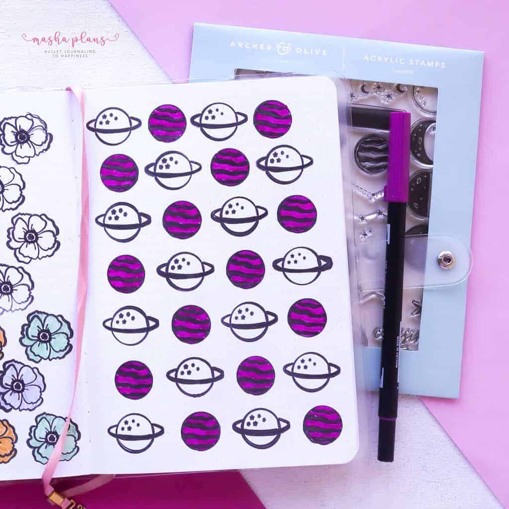 13 Simple Patterns For Your Geometric Bullet Journal Pages | Masha Plans