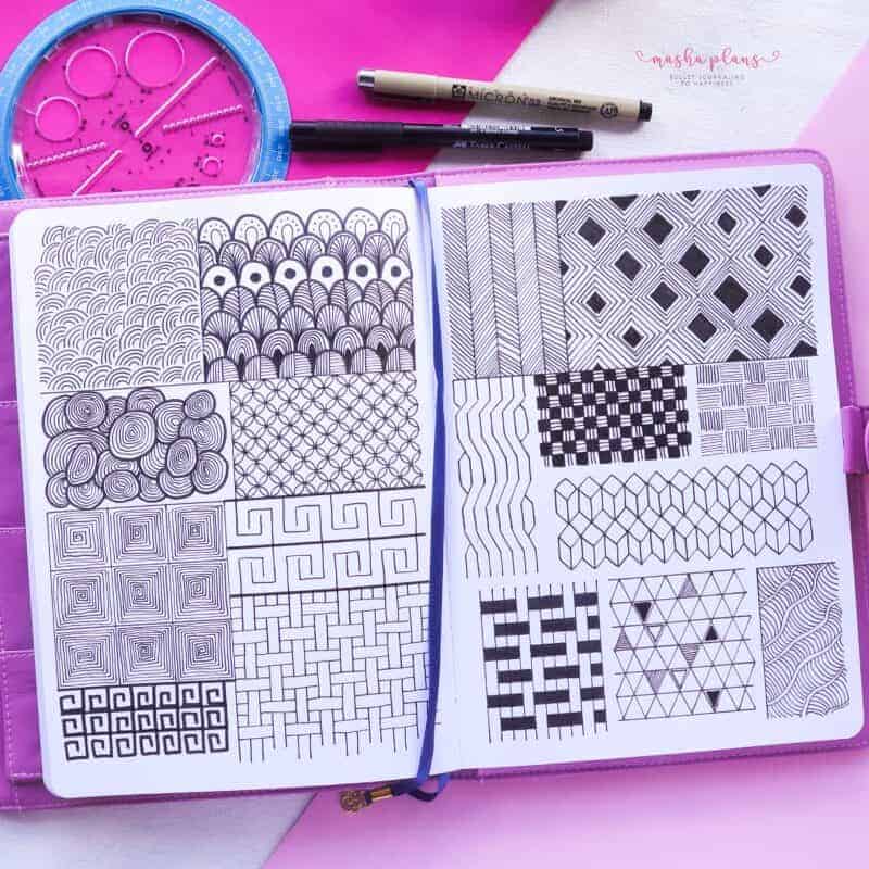 13 Simple Patterns For Your Geometric Bullet Journal Pages | Masha Plans