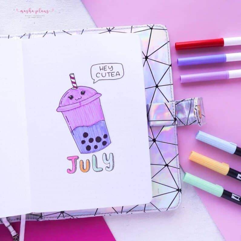 Bubble (Boba) Tea Bullet Journal Theme Inspirations | Masha Plans