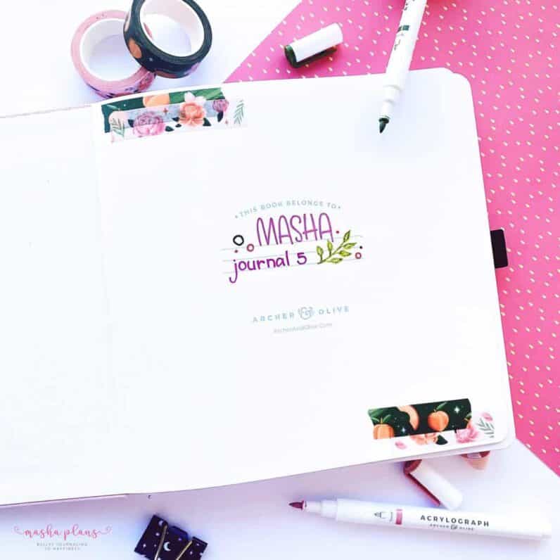 5 Beginner Bullet Journal First Page Ideas