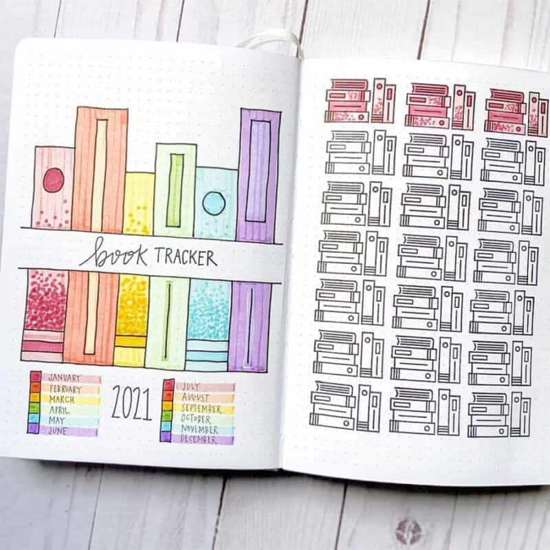 31+ Creative Bullet Journal Book Tracker Pages