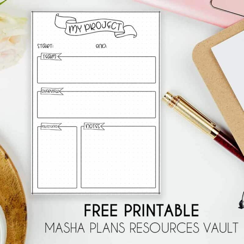 Project Management In Your Bullet Journal | Masha Plans