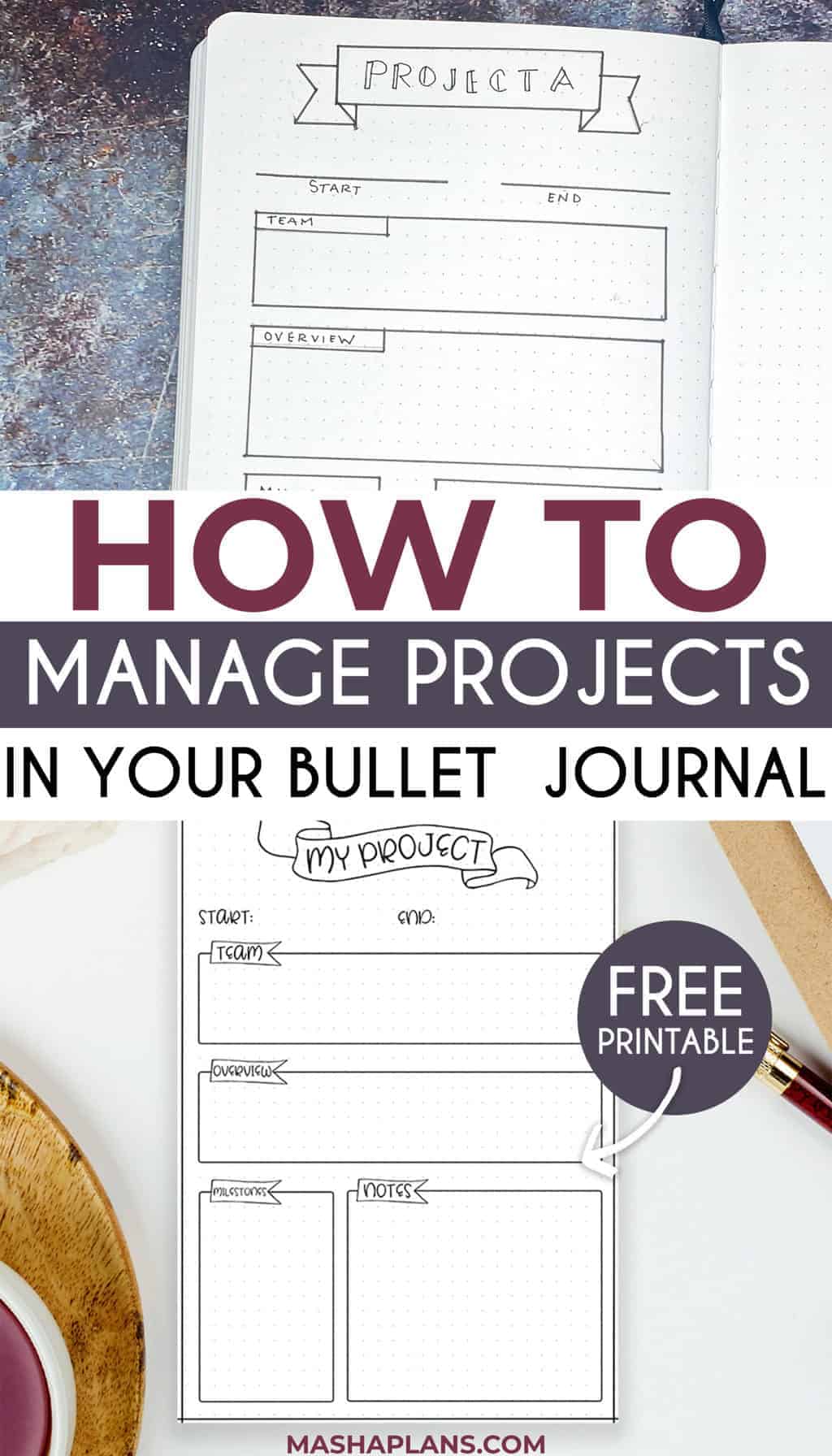 Project Management In Your Bullet Journal | Masha Plans
