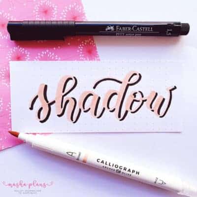 11 Simple Ways To Add Shadow To Your Brush Lettering | Masha Plans