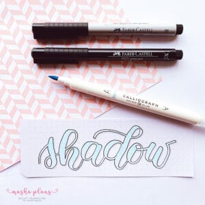 11 Simple Ways To Add Shadow To Your Brush Lettering | Masha Plans