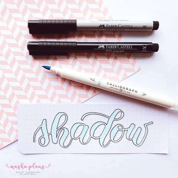 11 Simple Ways To Add Shadow To Your Brush Lettering | Masha Plans