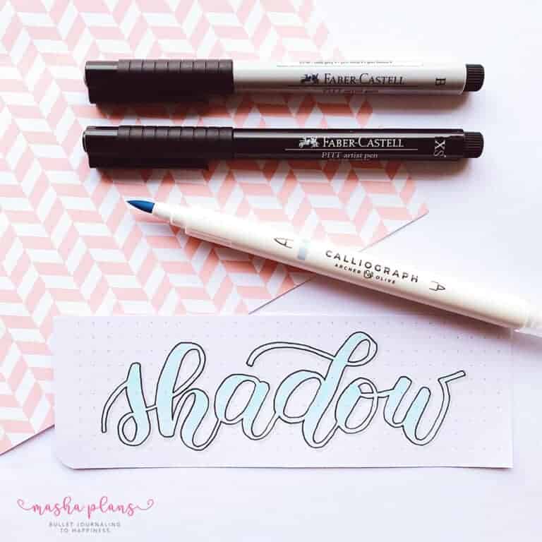 11 Simple Ways To Add Shadow To Your Brush Lettering | Masha Plans