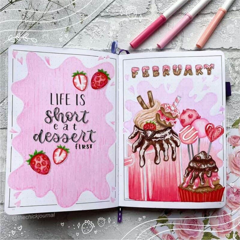 Valentine's Day Bullet Journal Ideas